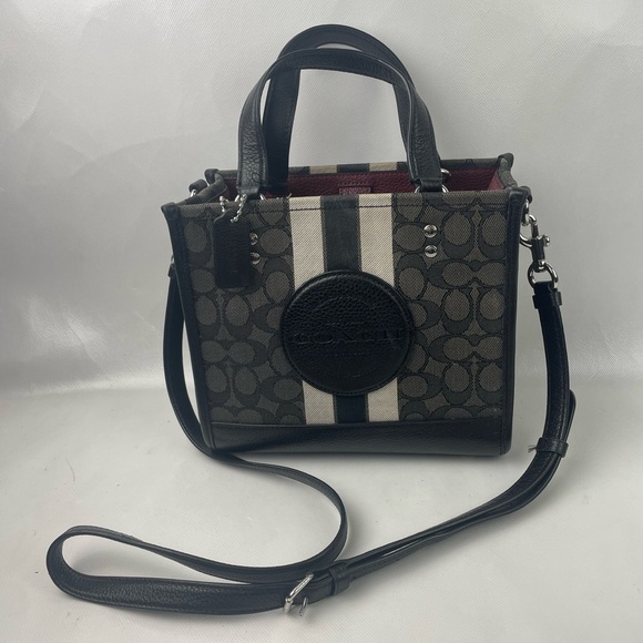 Coach | Bags | Coach Pink Dempsey Mini Tote 32 Signature Jacquard ...
